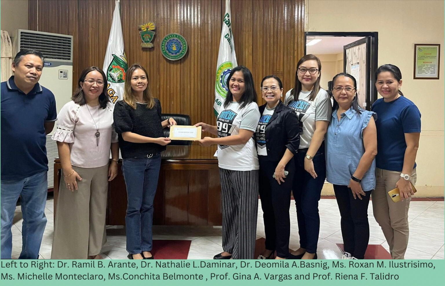 BATCH 1997 hands in donation - CARAGA STATE UNIVERSITY
