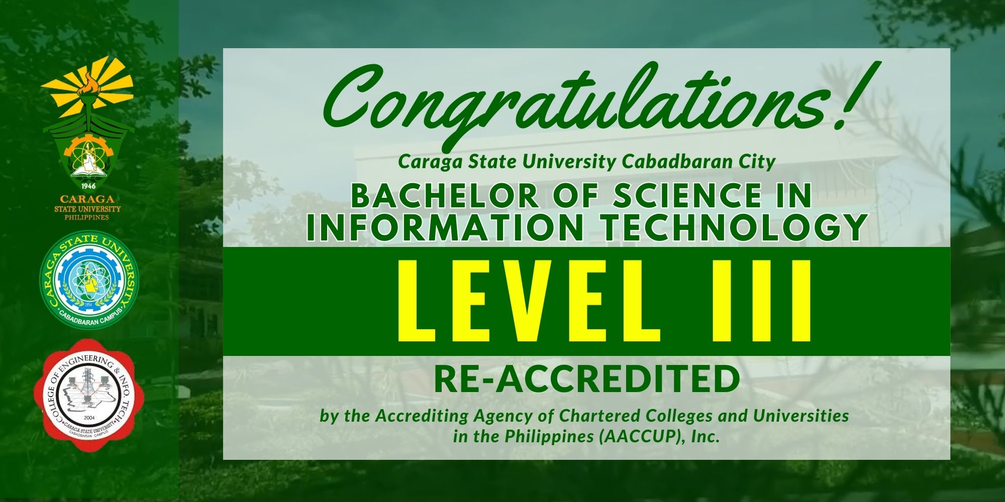 Bachelor of Science in Information Technology, successfully obtained ...